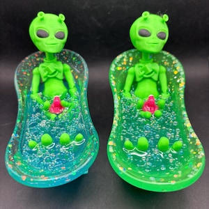 Glow Alien in the Tub | Fun Bathroom Decor - Etsy