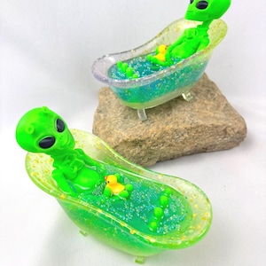 Glow Alien in the Tub | Fun Bathroom Decor - Etsy