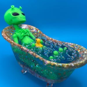 Glow Alien in the Tub | Fun Bathroom Decor - Etsy