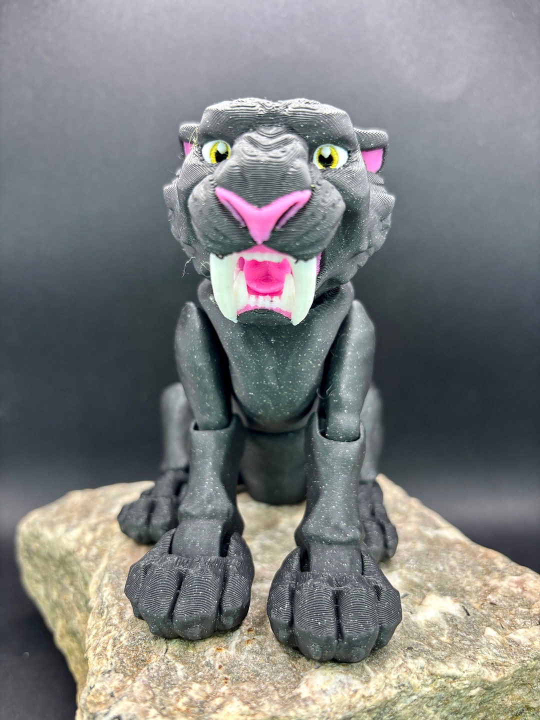 3D Articulated Saber-toothed Tiger Desk & Fidget Toys - Etsy