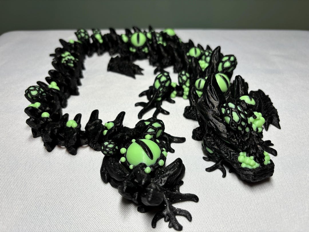 3D Articulated Infested Dragon W/ Spinner Tail Desk & Fidget Toys - Etsy