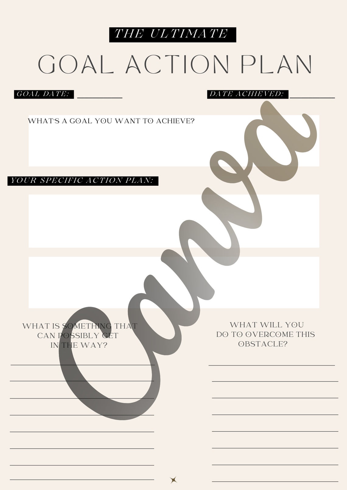 Printable Goal Setting Digital Templates / Set and Achieve Realistic ...