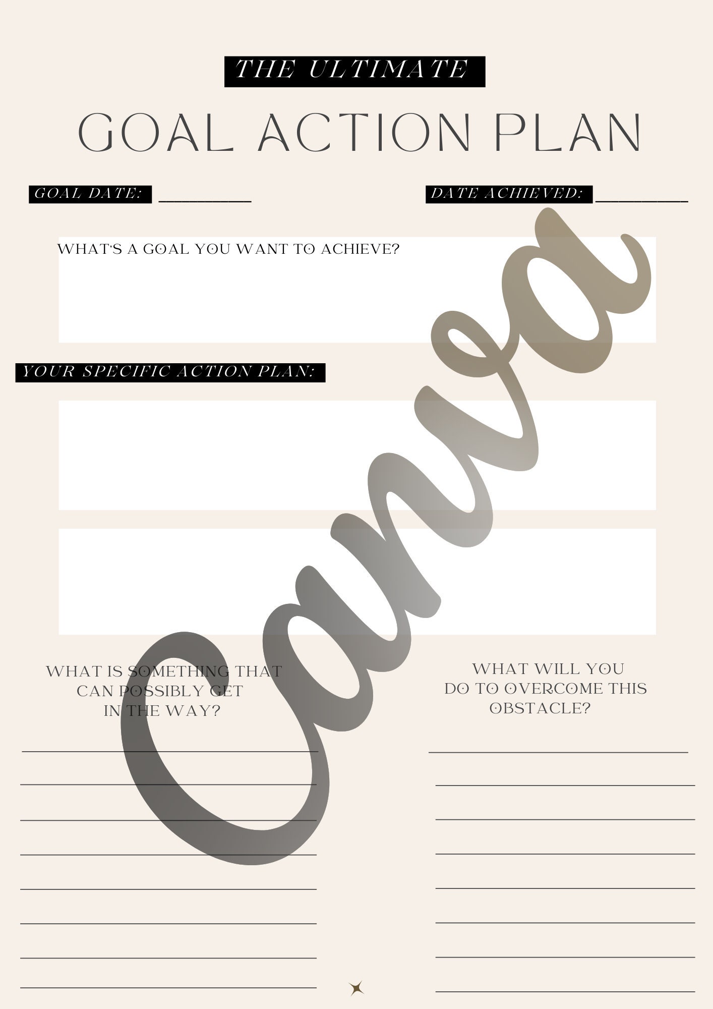 Printable Goal Setting Digital Templates / Set and Achieve Realistic ...