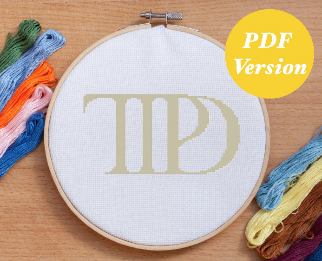Taylor Swift "ttpd" Logo Cross Stitch Pattern - Etsy