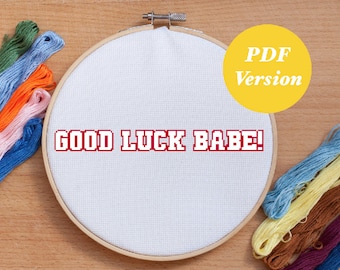 Good Luck, Babe Chappell Roan Cross Stitch Pattern Chappell Roan Stitch ...