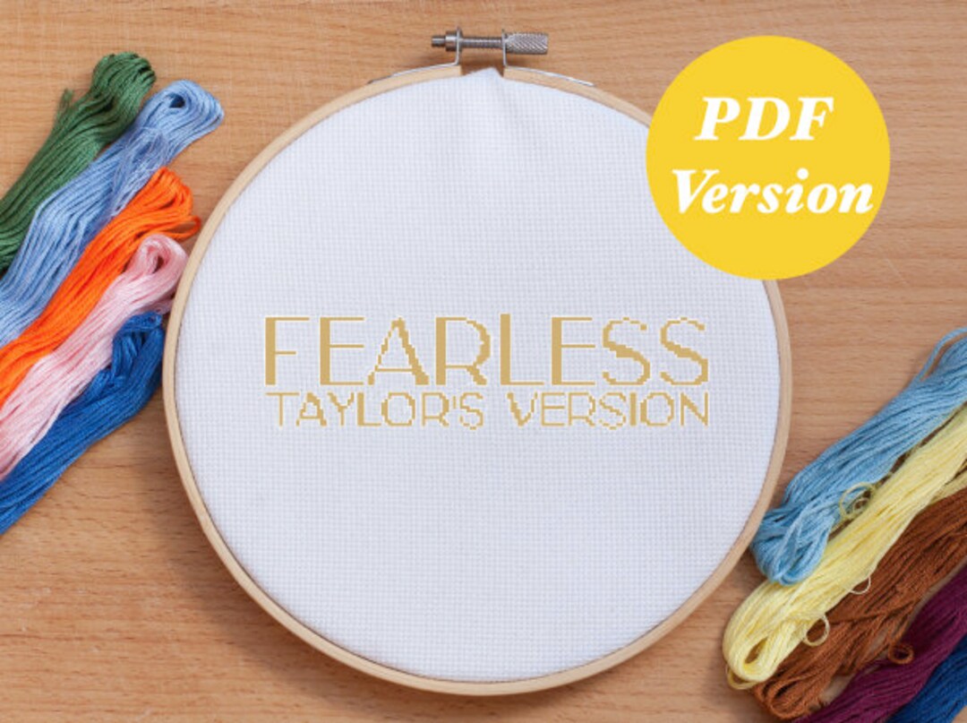 Taylor Swift Fearless taylor's Version Cross Stitch Pattern - Etsy