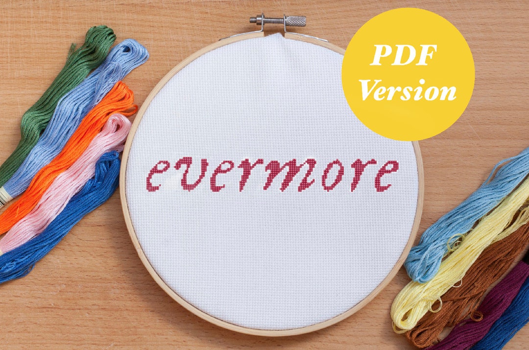 Taylor Swift "evermore" Cross Stitch Pattern - Etsy