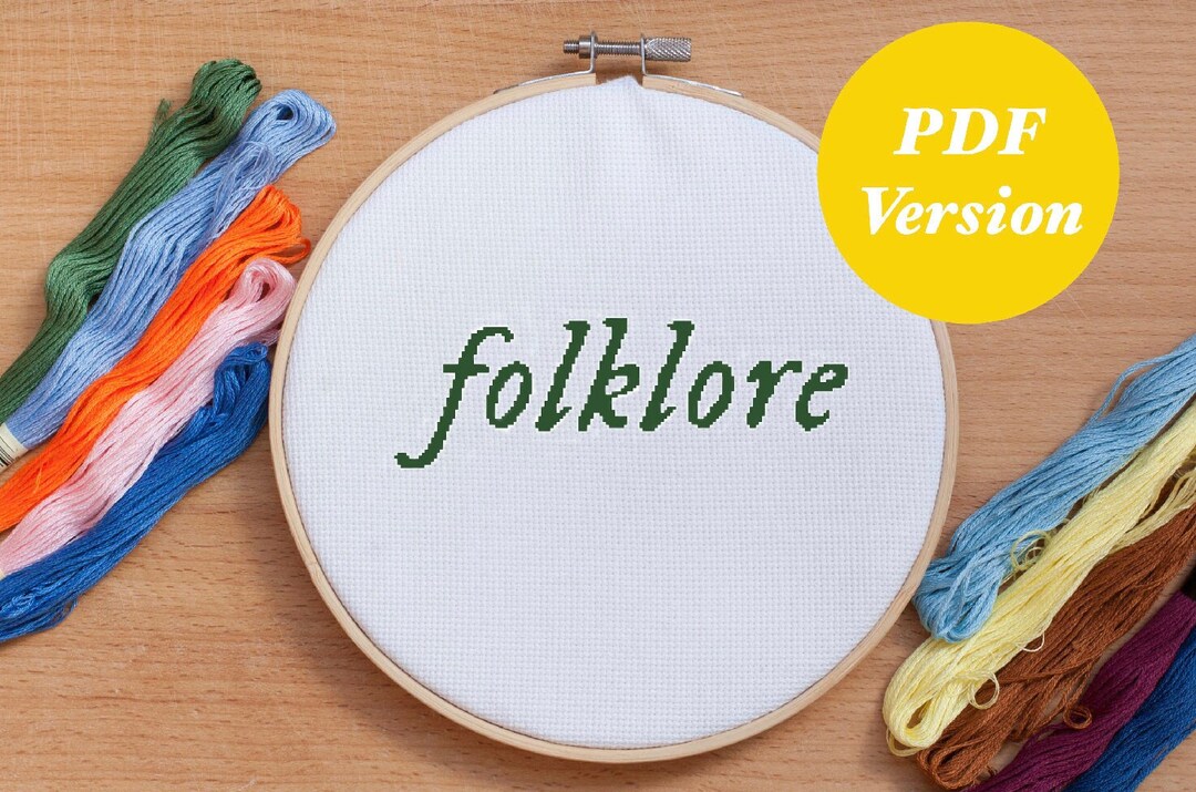 Taylor Swift folklore Cross Stitch Pattern - Etsy