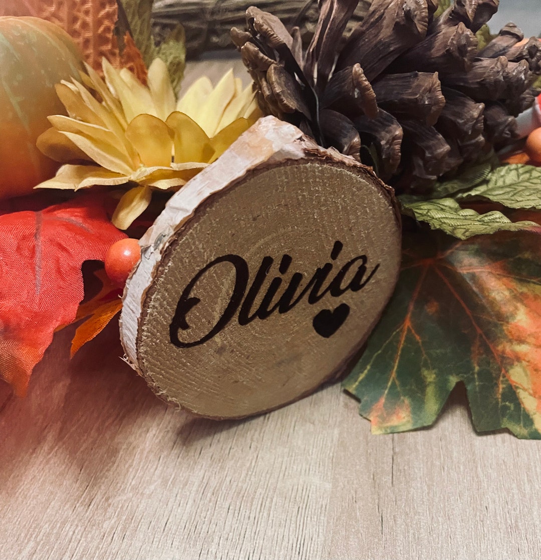 Rustic Personalised Name Place Settings for Wedding and Events - Etsy
