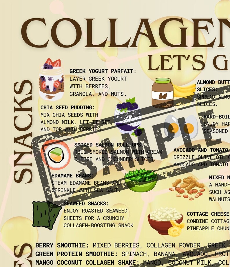 Collagen-rich Foods Snacks, Vitamin Rich Healthy Eating, Joint Skin ...
