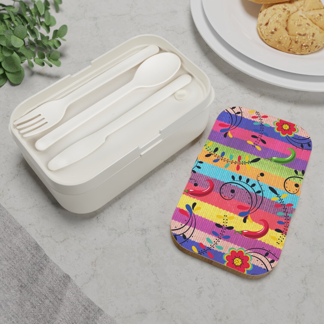 Cute Lunch Box, Floral Bento Snack Box, Colorful Serape Lunch Suitcase ...
