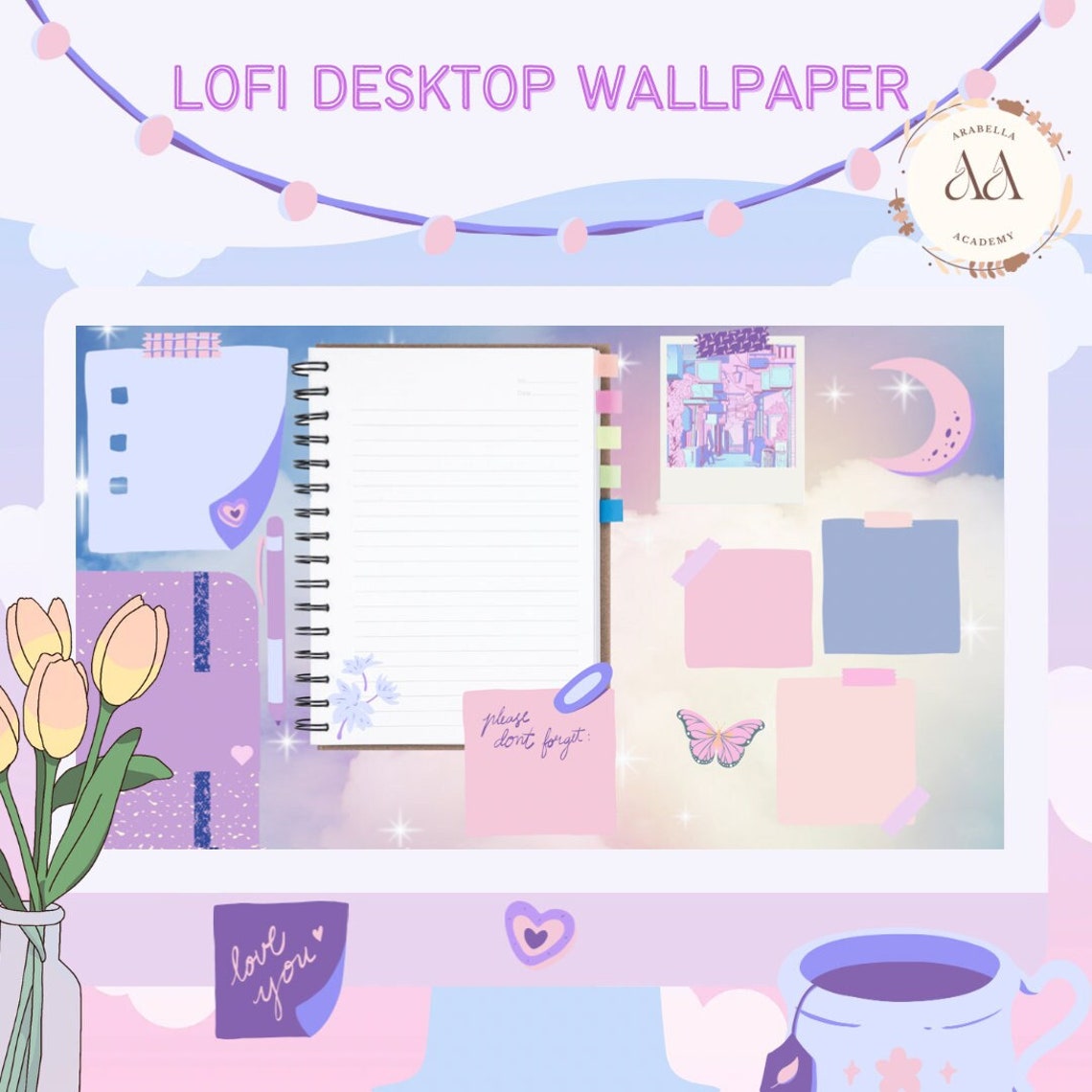 Lofi Themed Desktop Wallpaper - Etsy