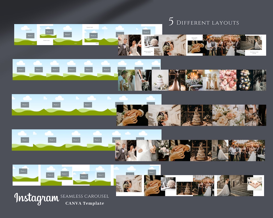 Instagram Seamless Carousel, Design Canva Carousel Post, Carousel Posts ...