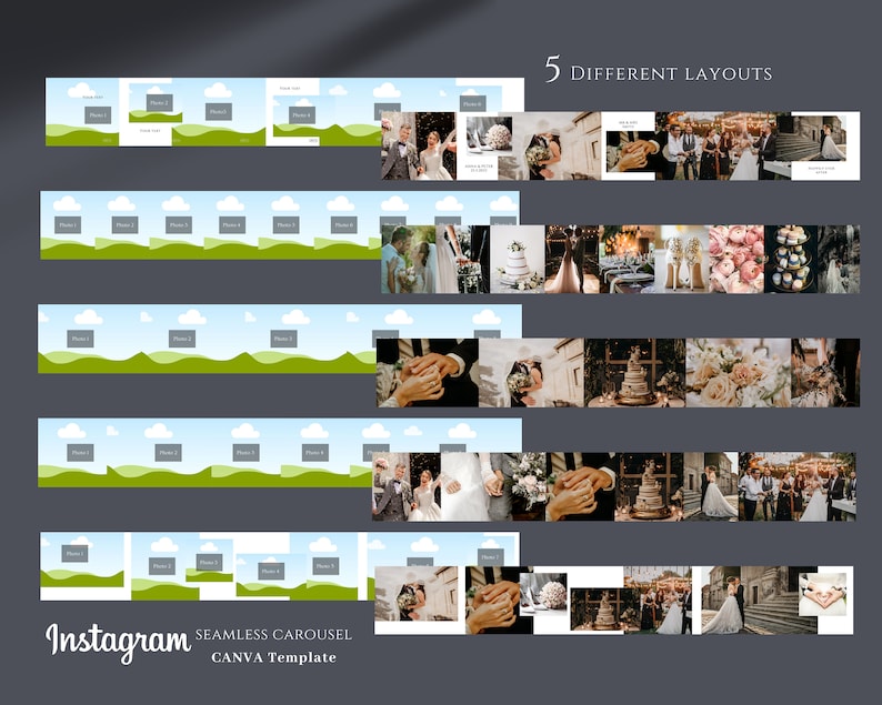 Instagram Seamless Carousel, Design Canva Carousel Post, Carousel Posts ...