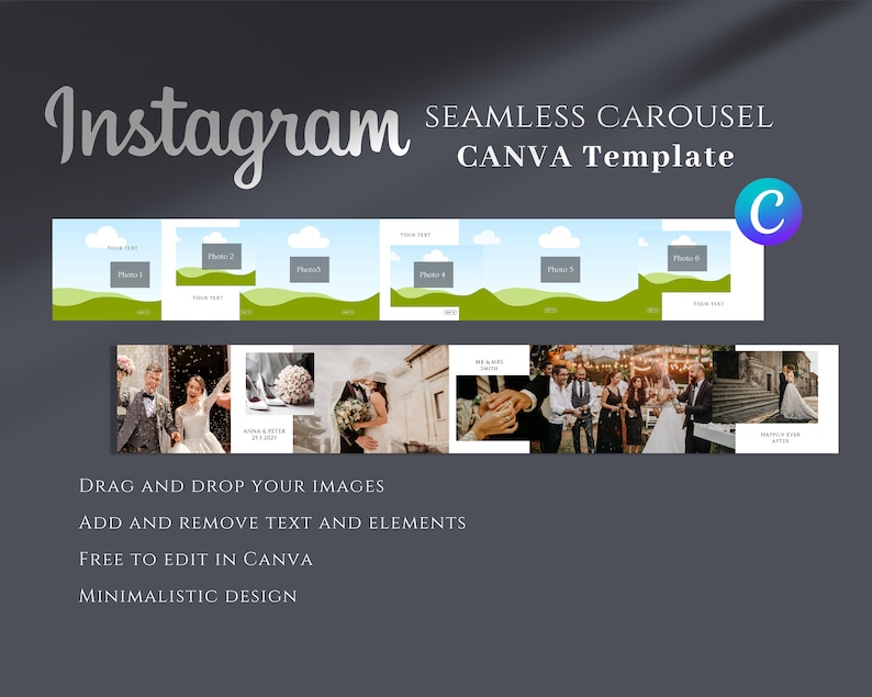 Instagram Seamless Carousel, Design Canva Carousel Post, Carousel Posts ...