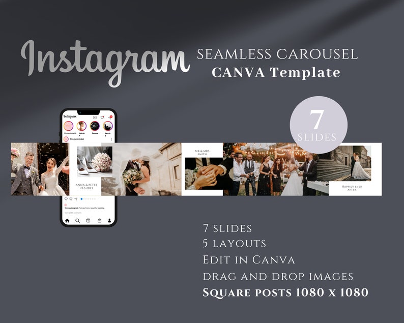 Instagram Seamless Carousel, Design Canva Carousel Post, Carousel Posts ...
