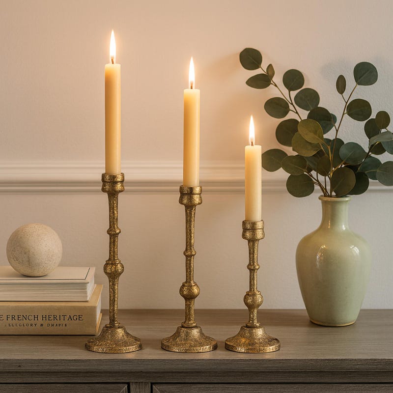 Brass Tall Candlesticks - Etsy
