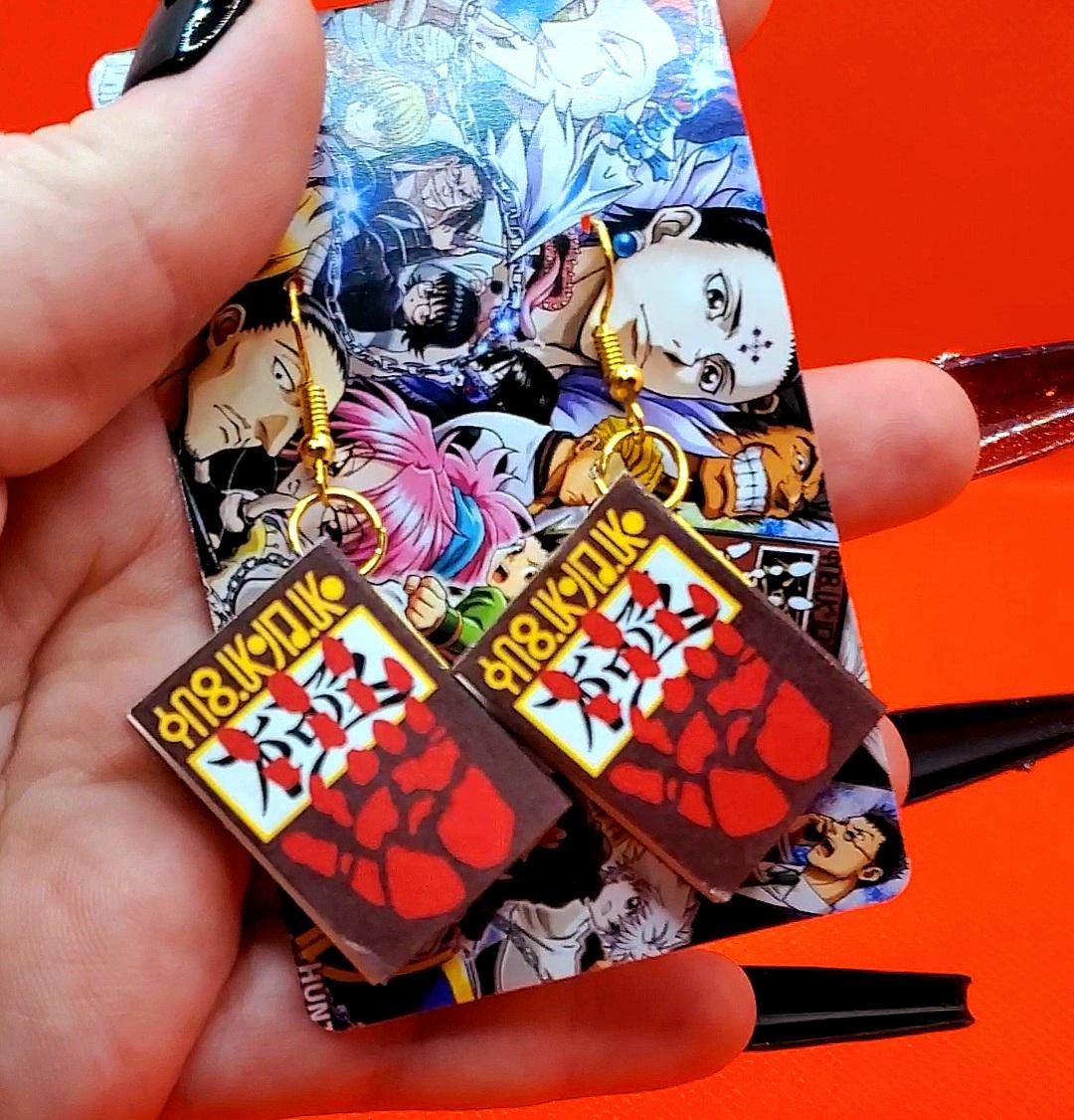 Anime Spider Leader Book Earrings -character Inspired- -handmade ...