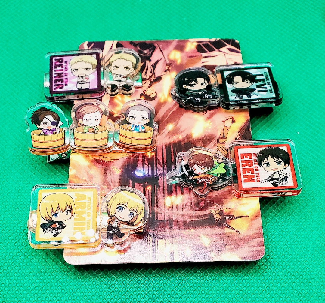 Set of 5 or 10 (random) Titan Fighting Anime Hair Clips, Anime Inspired ...