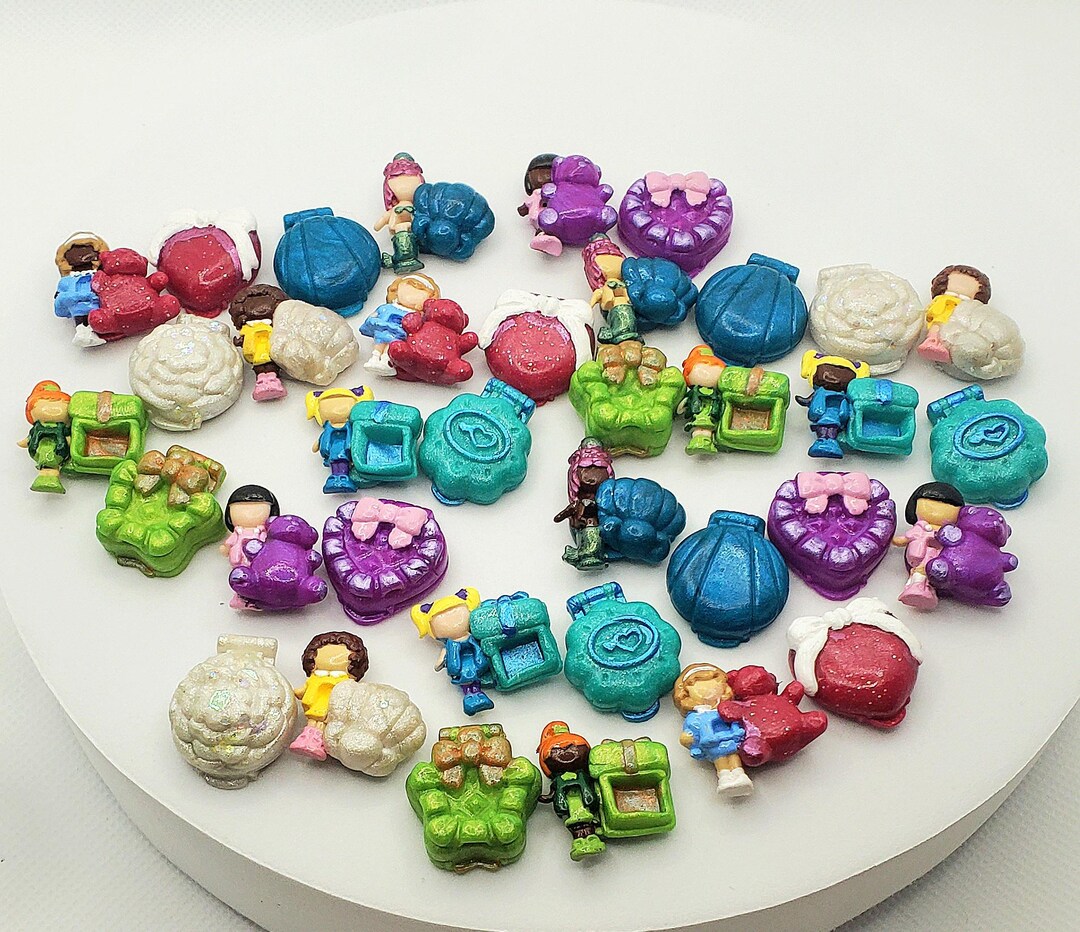 Retro Polly Pocket Stud Earrings, Handmade Polymer Clay Jewelry, Cute ...