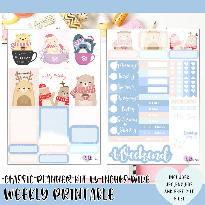 Printable Classic Planner Mini Kits Cricut and SS Files - Etsy