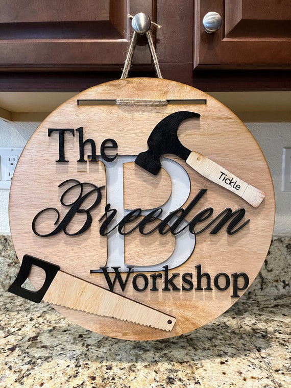 Workshop Sign Custom Workshop Sign Front Door Sign - Etsy