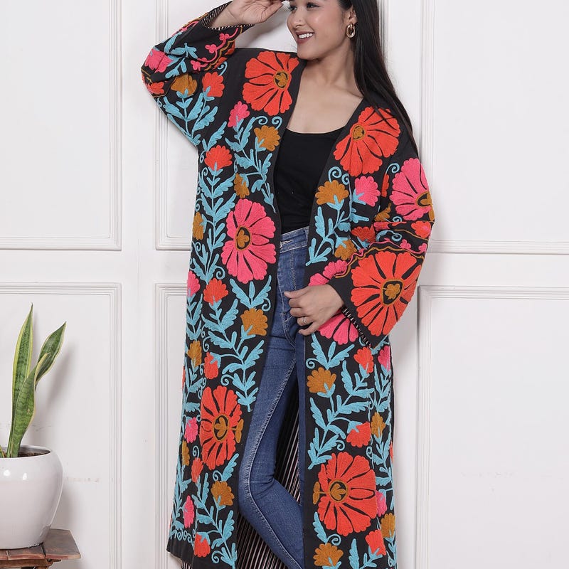 Long Ethnic Jacket Women - Etsy