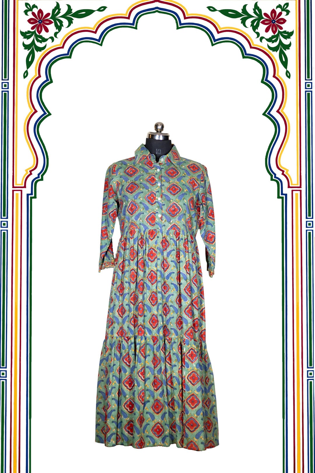 Hand Block Print Dress| Summer Dress| Cotton Dress| Floral Print ...