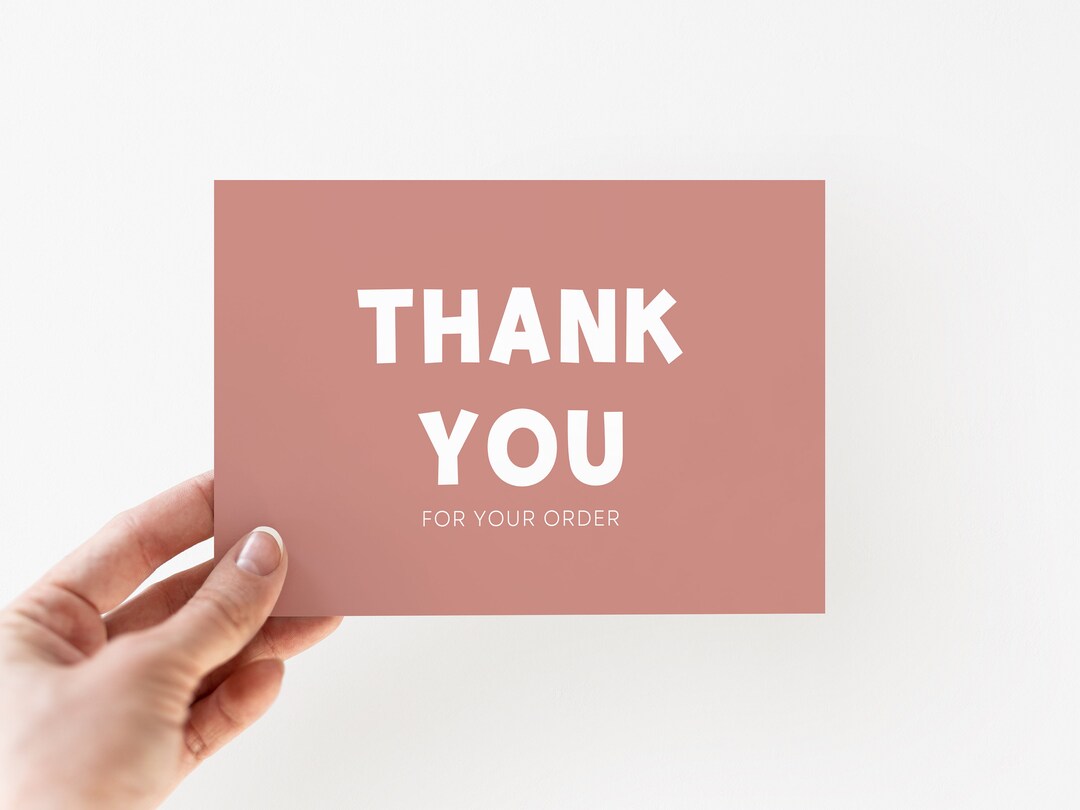 EDITABLE Business Thank You Card Printable Thanks For Your Etsy