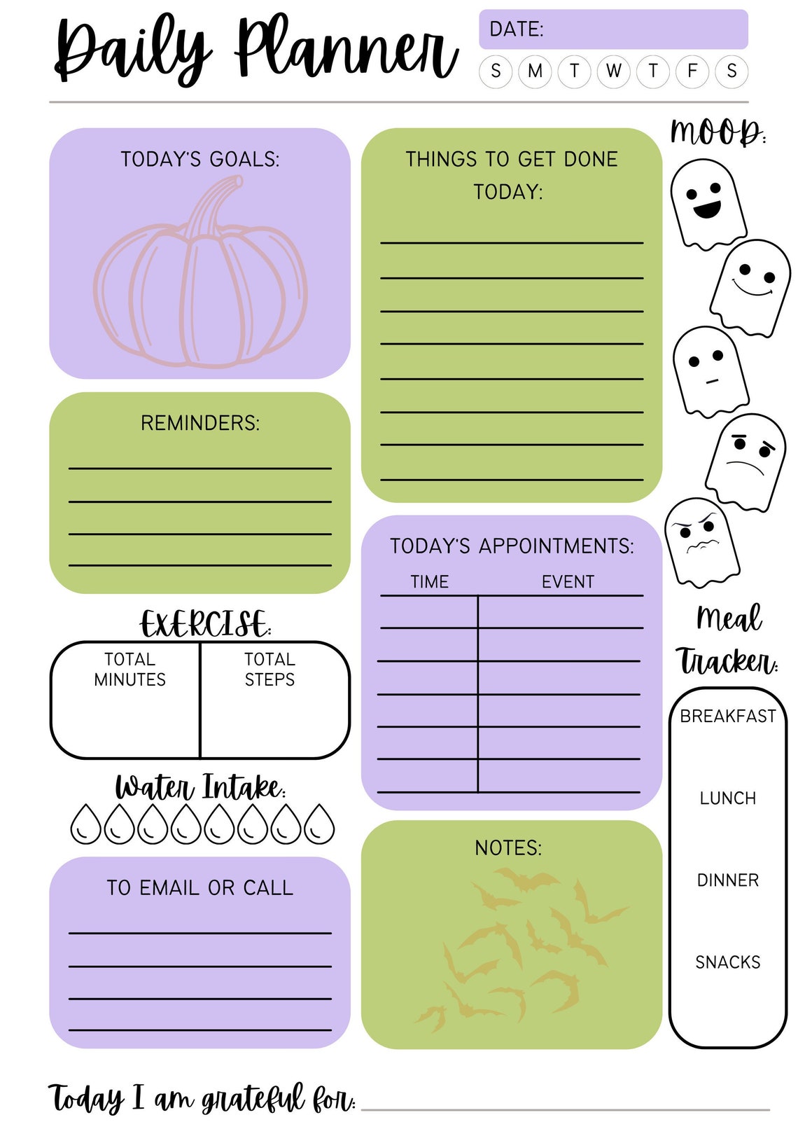 Daily to Do List Printable Instant Download Daily Planner - Etsy