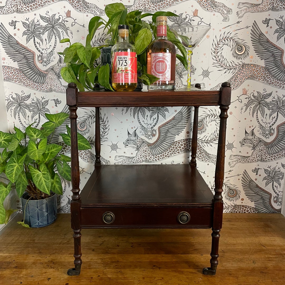 Vintage Reproduction Whatnot Side Table - Etsy