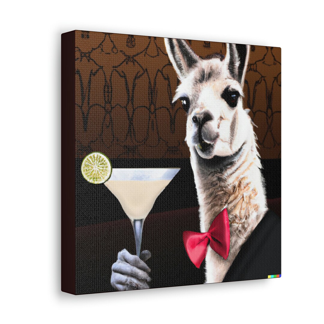 Whimsical Llama Canvas Print - Colorful Wall Art Decor for Home and ...