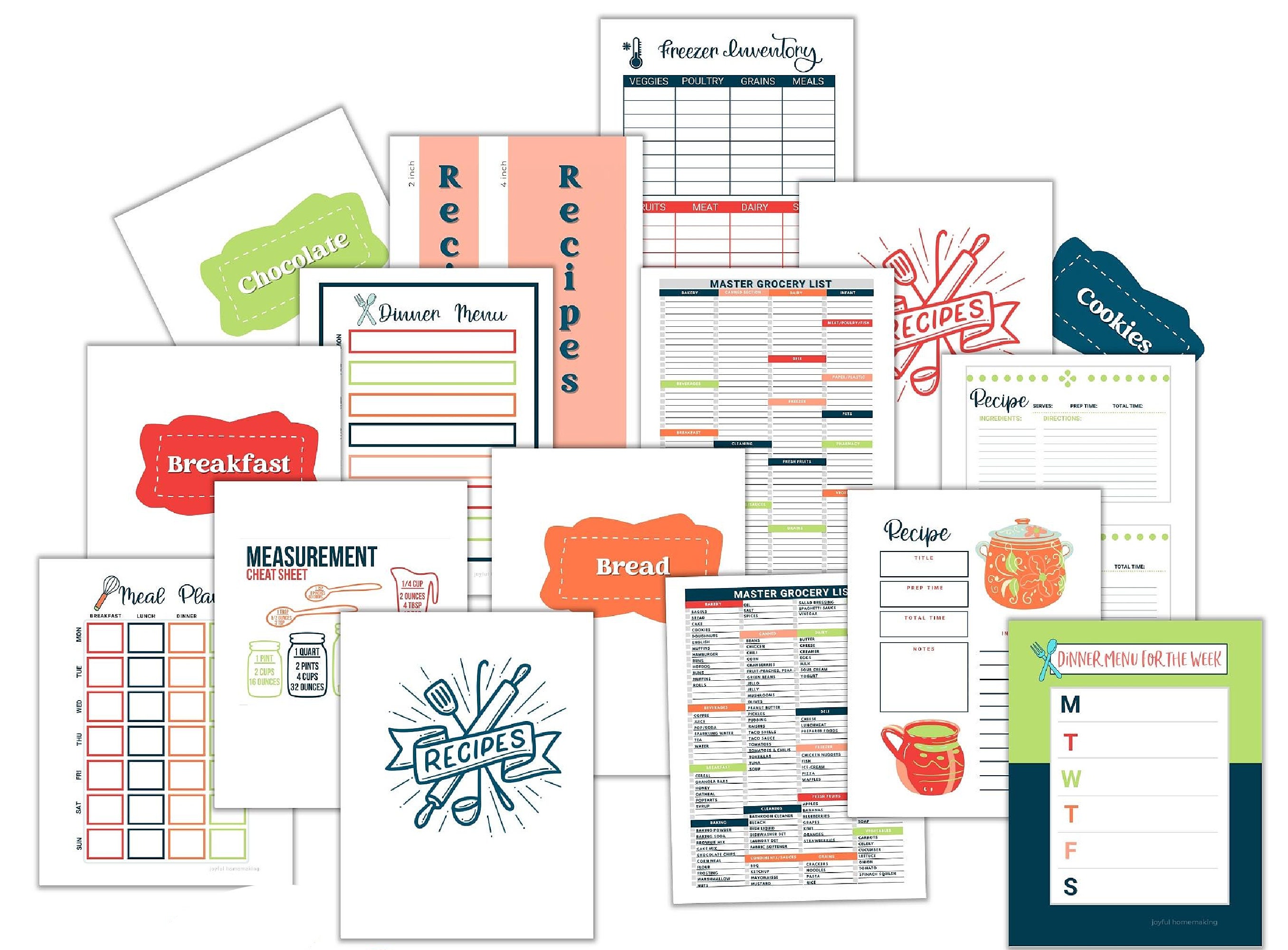 70+ Page Printable Recipe Binder - Etsy