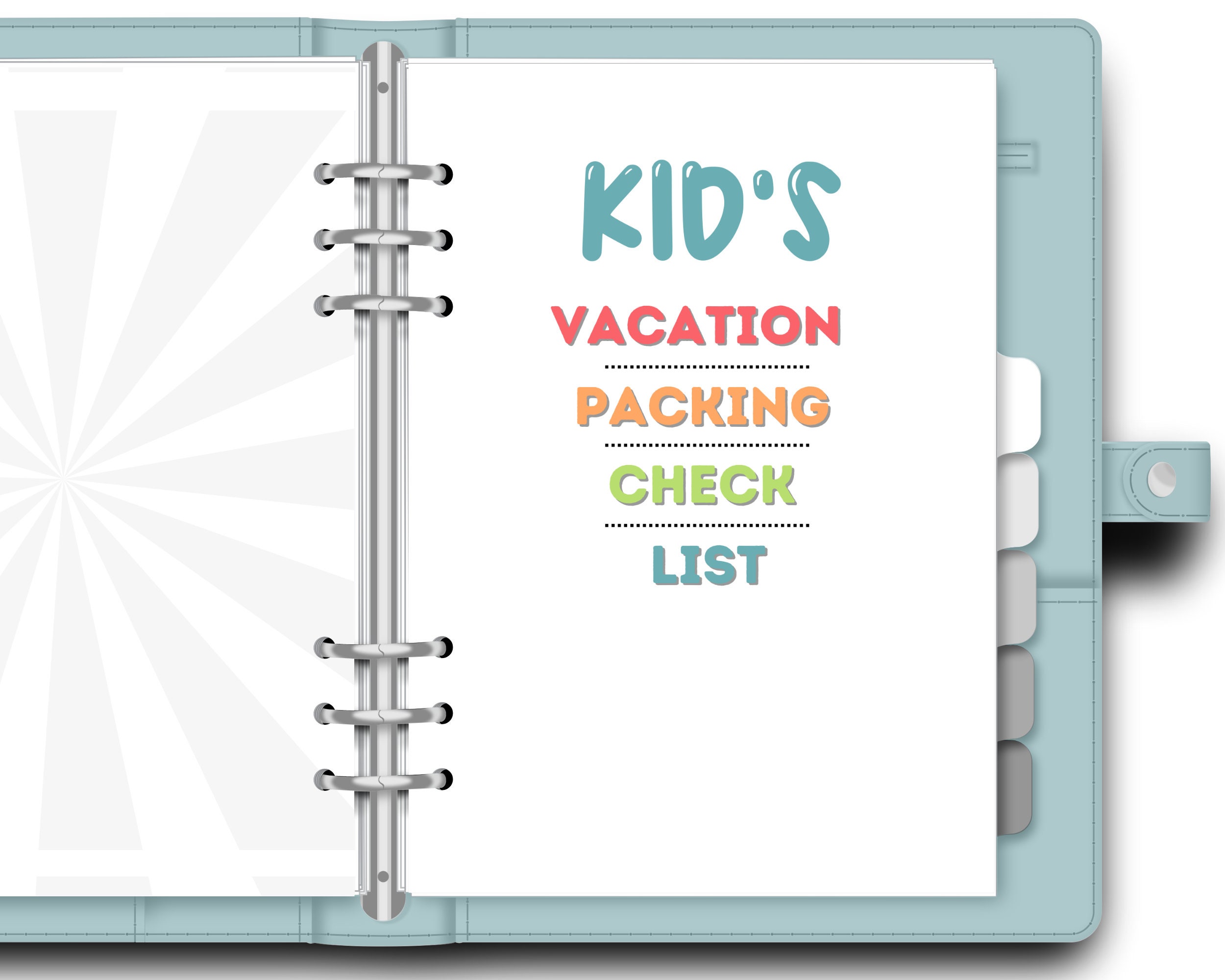 Vacation Packing Checklist for Kids - Etsy