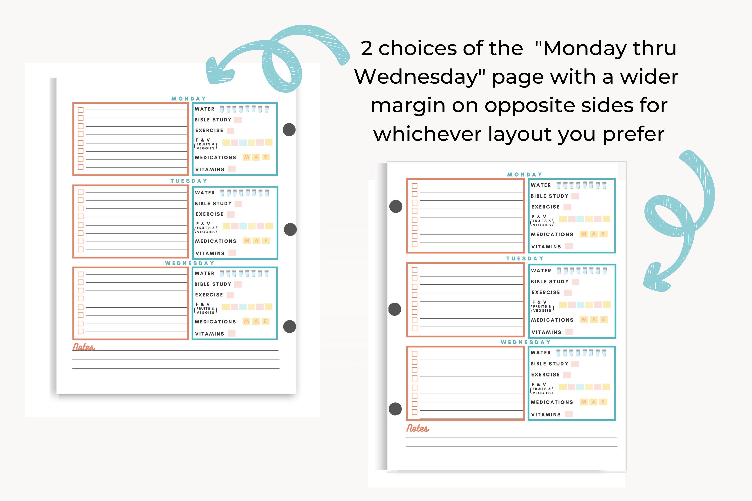 Printable Daily Planner Pages - Etsy