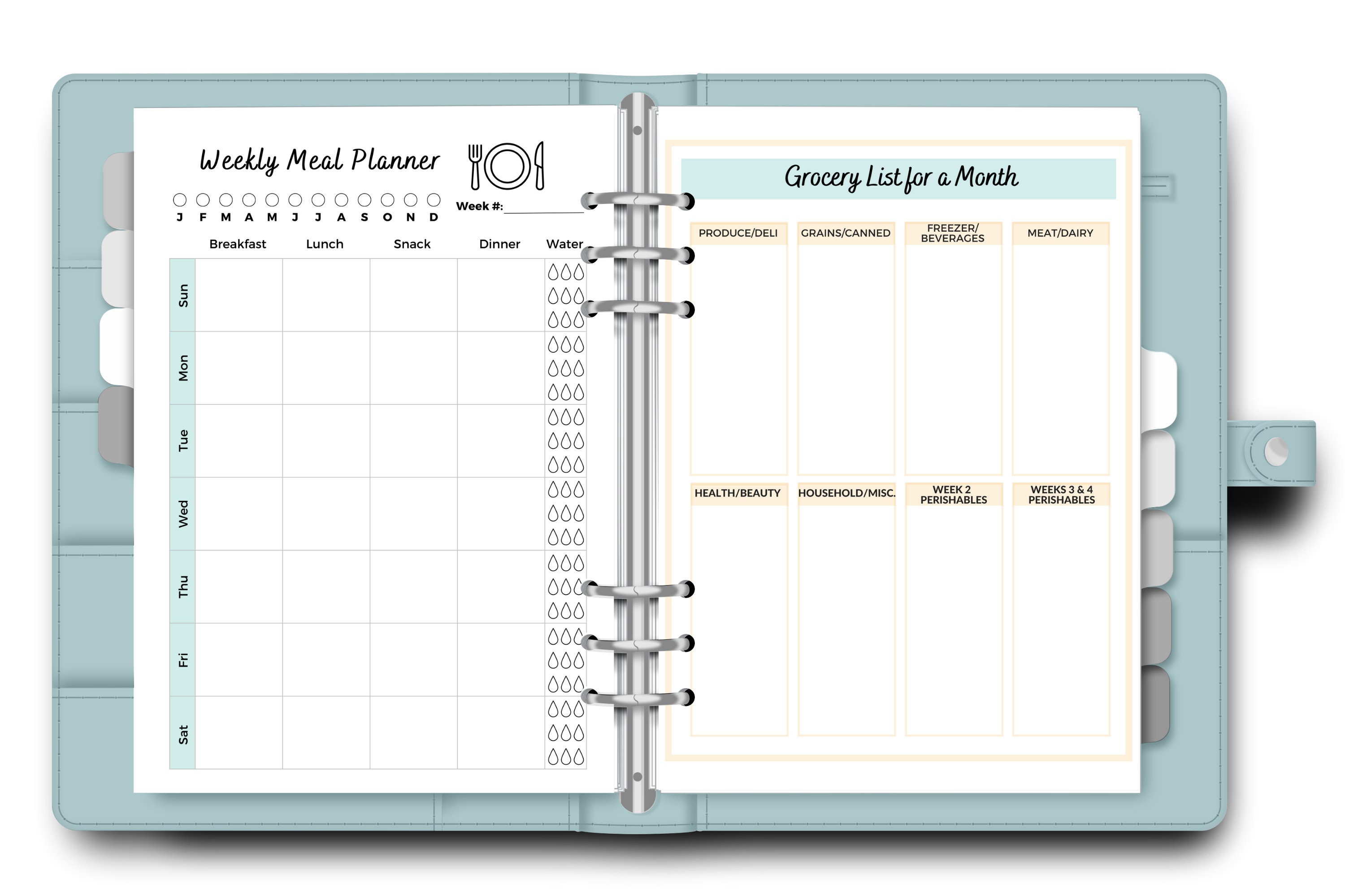 Printable Meal Planning Tools Collection - Etsy