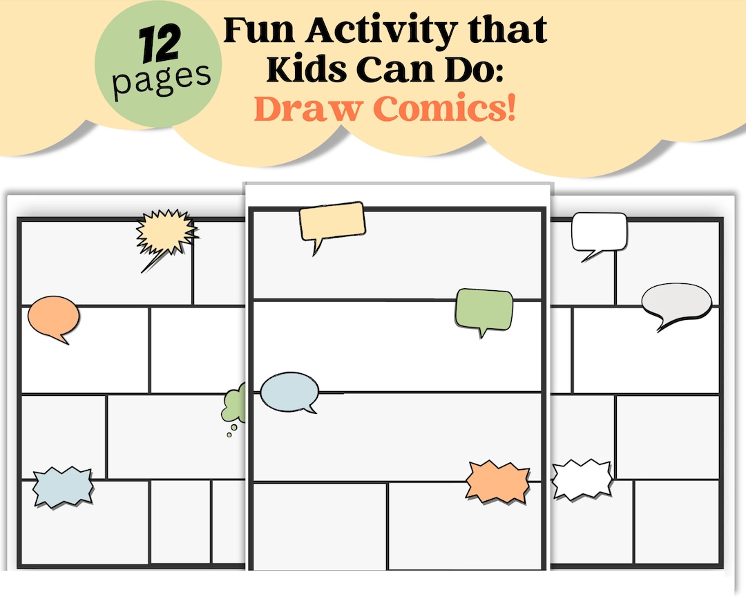 DIY Comic Strips for Kids - Etsy