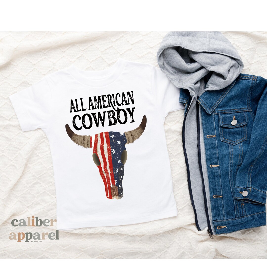 All American Cowboy Shirt Rodeo Shirt Cowboy Toddler Shirt - Etsy