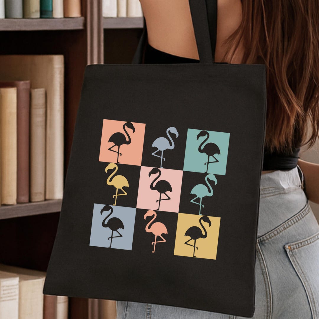 Cute Flamingo Tote Bag, Flamingo Lover Gift, Nature Tote Bag, Funny ...
