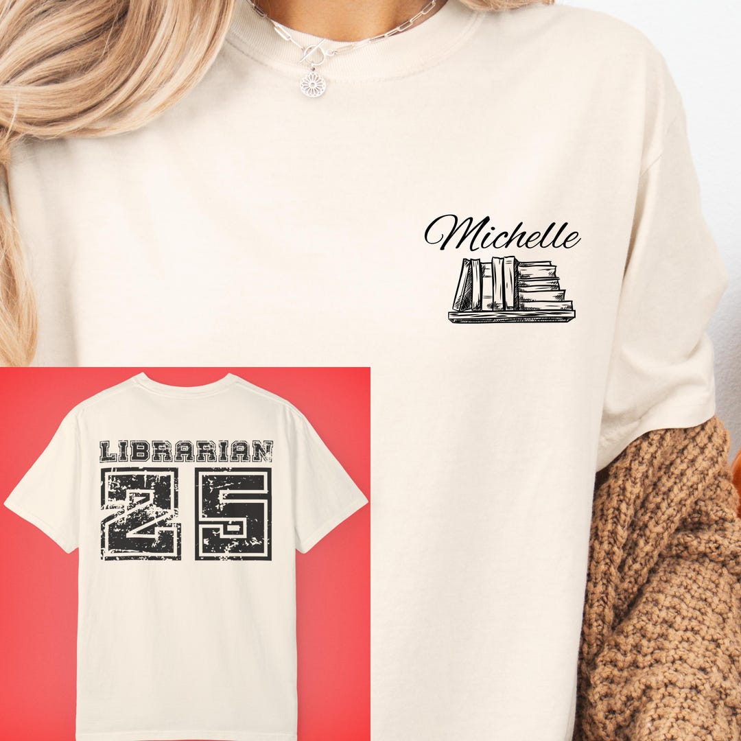Personalized Librarian Shirt, Librarian Gift, Librarian Reading Tee ...