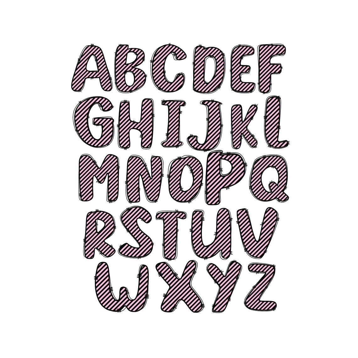 Spooky Halloween PNG Digital Letters PNG Halloween Doodle - Etsy