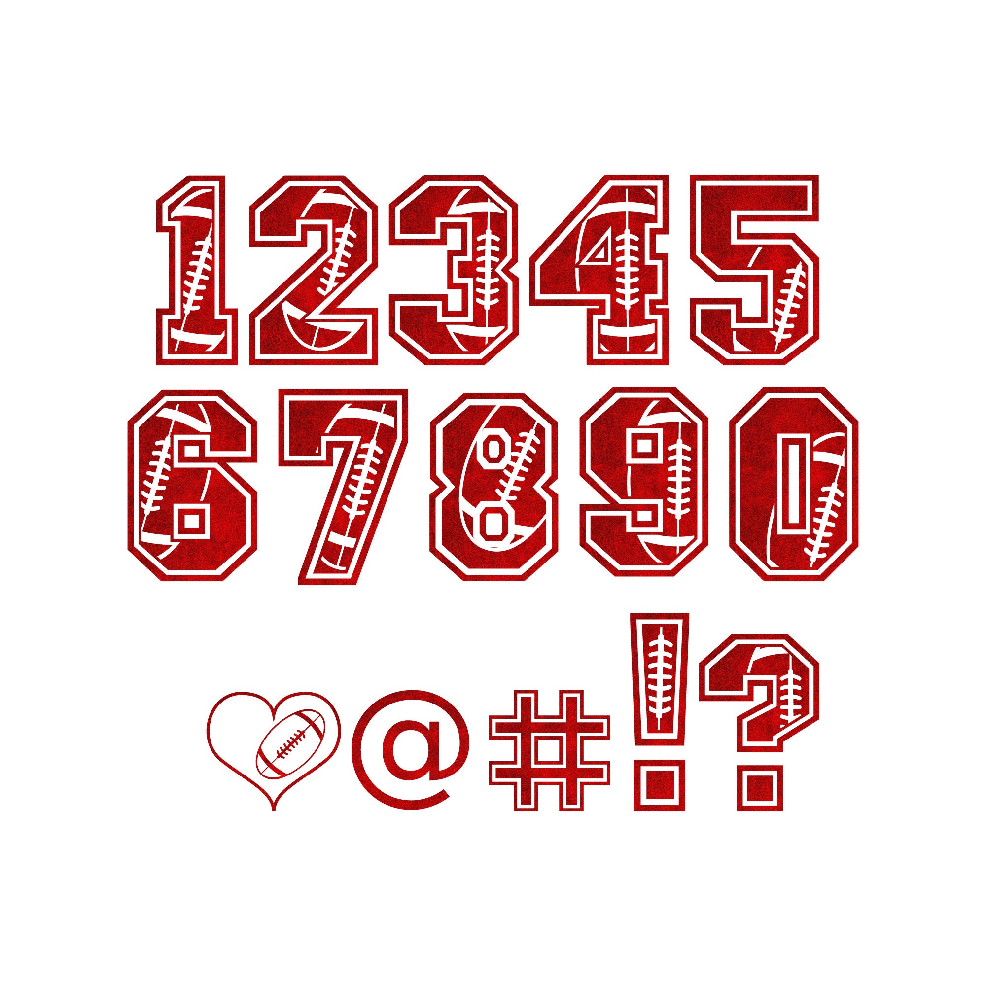 Football PNG Alphabet Letters, PNG Digital Letters, Football Numbers ...