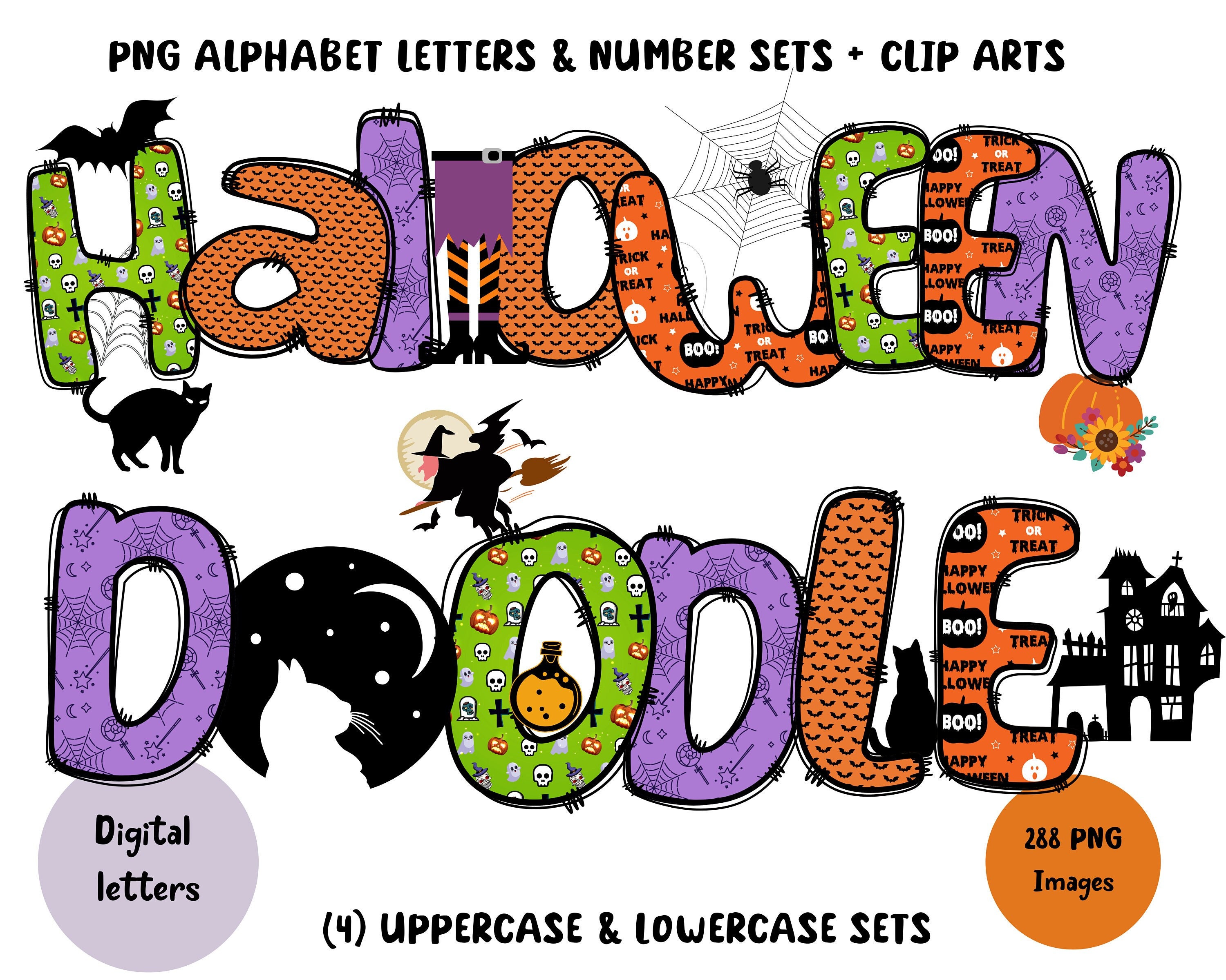 Halloween PNG Digital Letters, Digital Letters, Halloween Clip Art ...