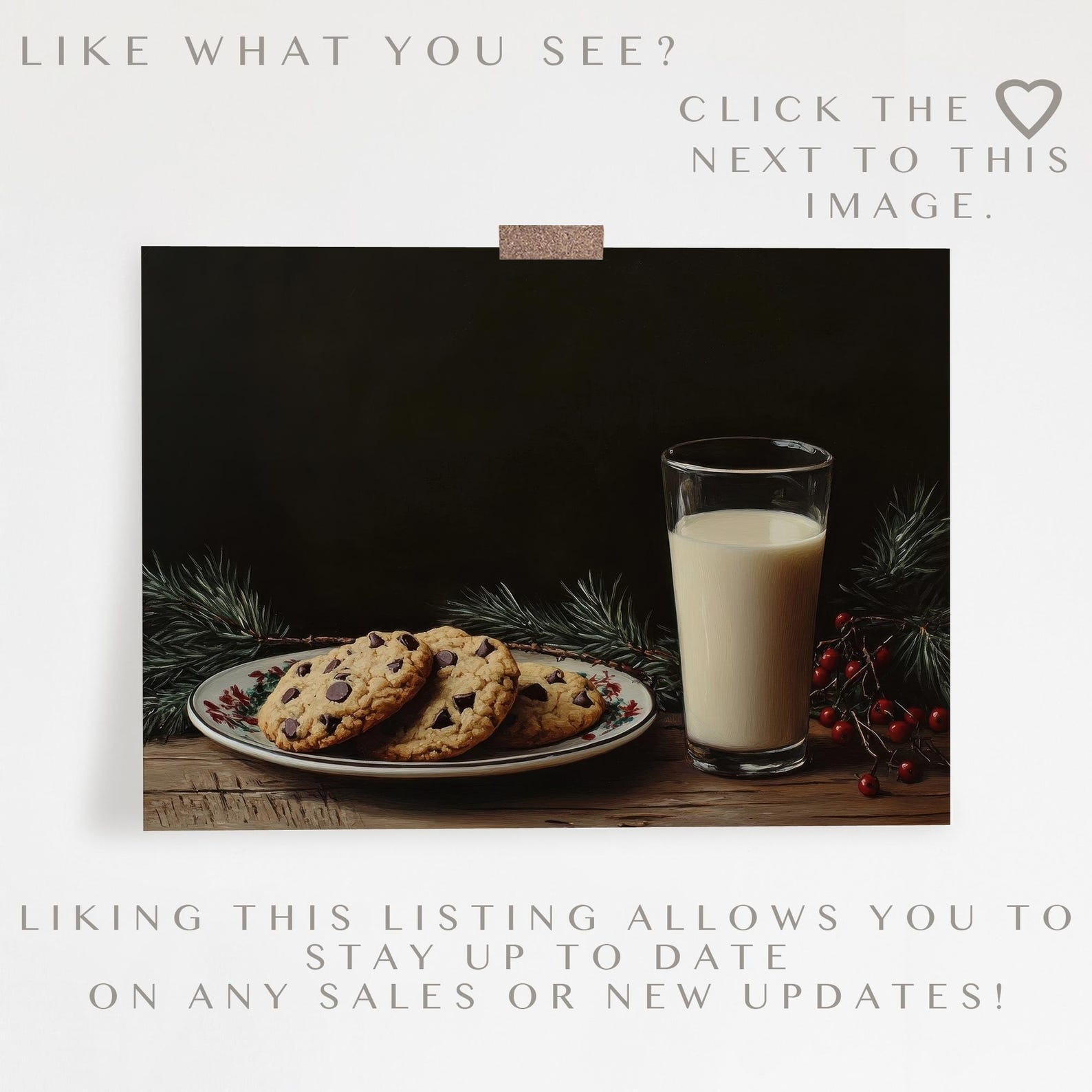 Santa’s Milk and Cookies | Vintage Christmas Wall Art | Holiday Fine ...