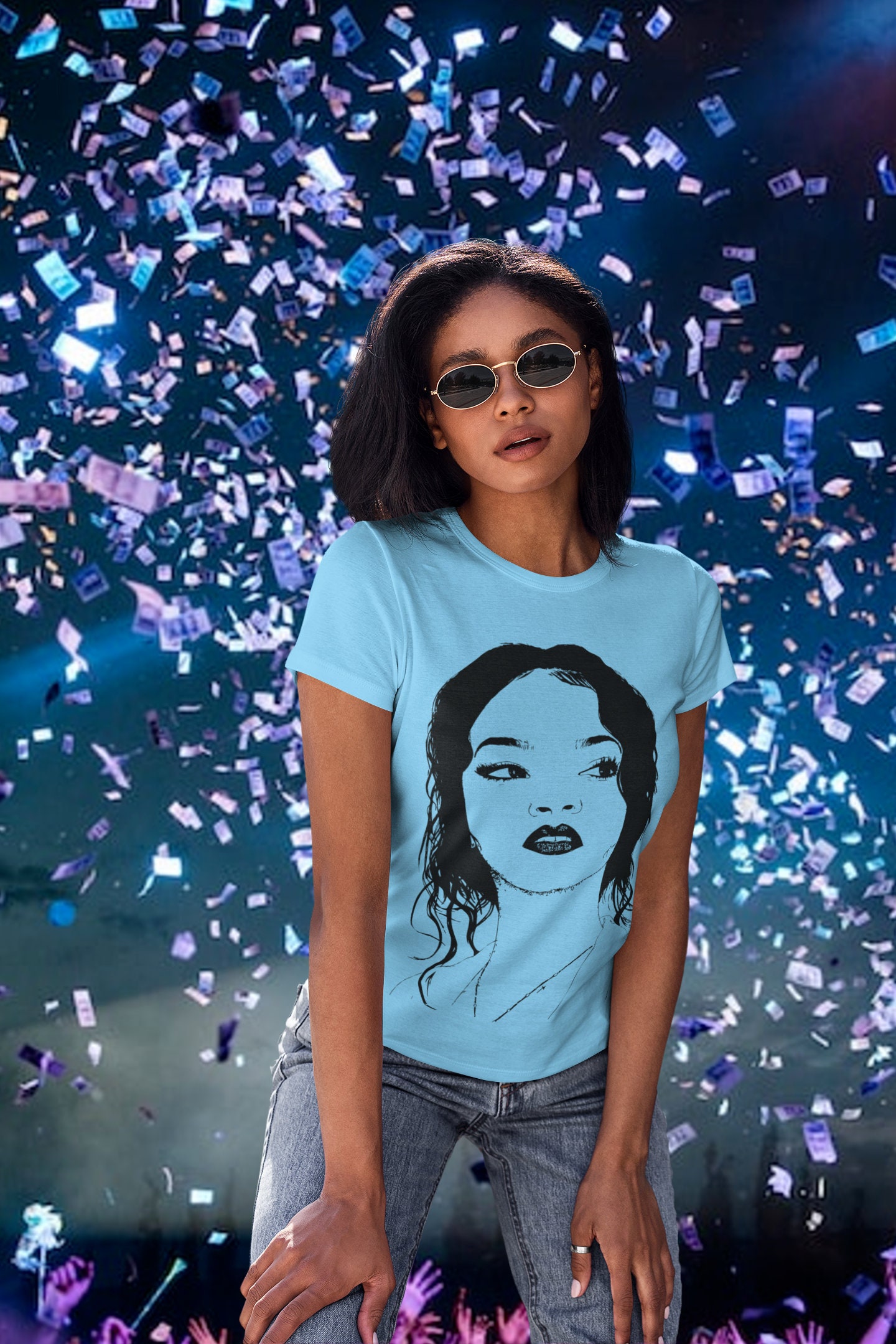 Rihanna SVG File for Print on Demand Rihanna Black and White - Etsy