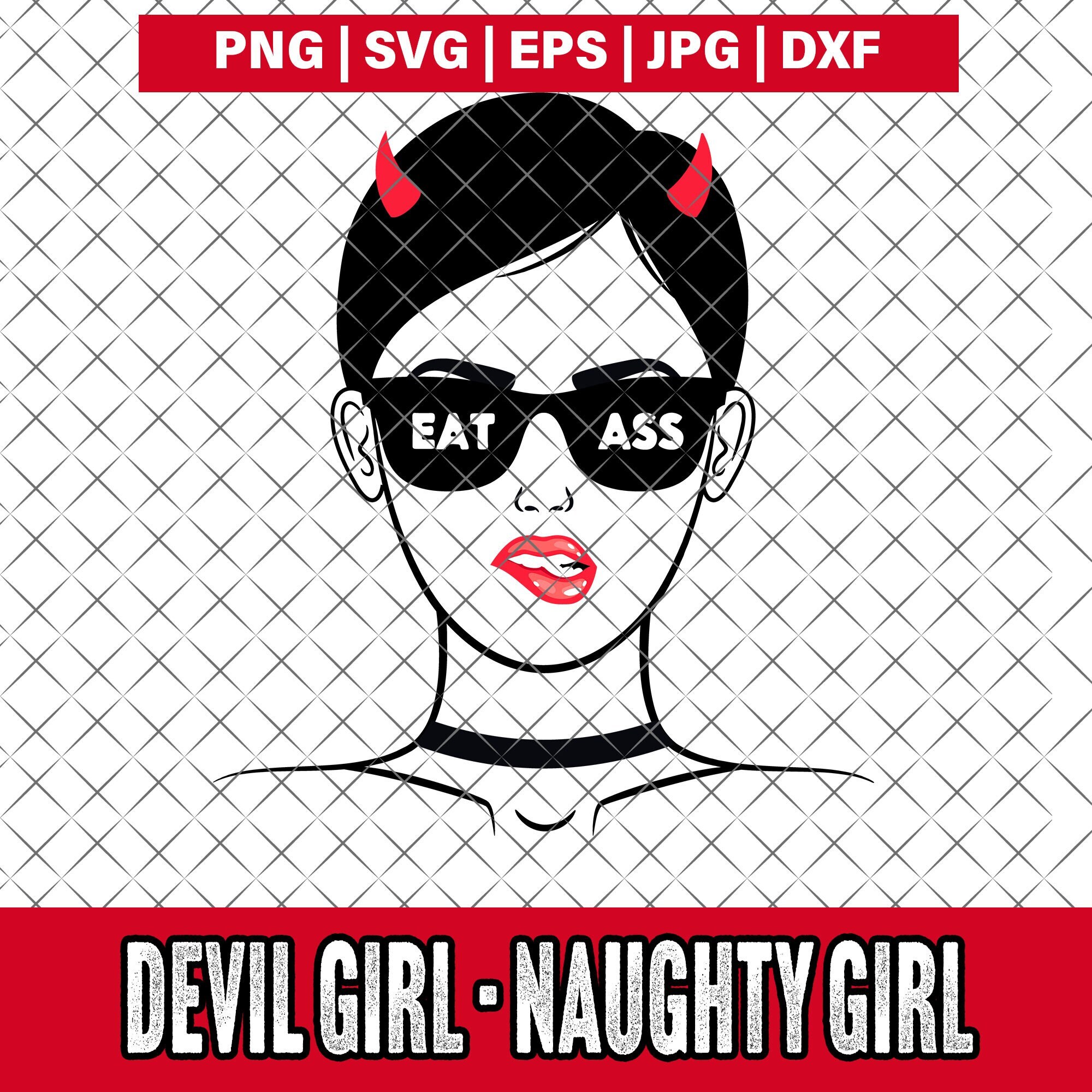 Sexy Devil Girl In Shades Png Sexy Demon Girl Svg Girl Etsy