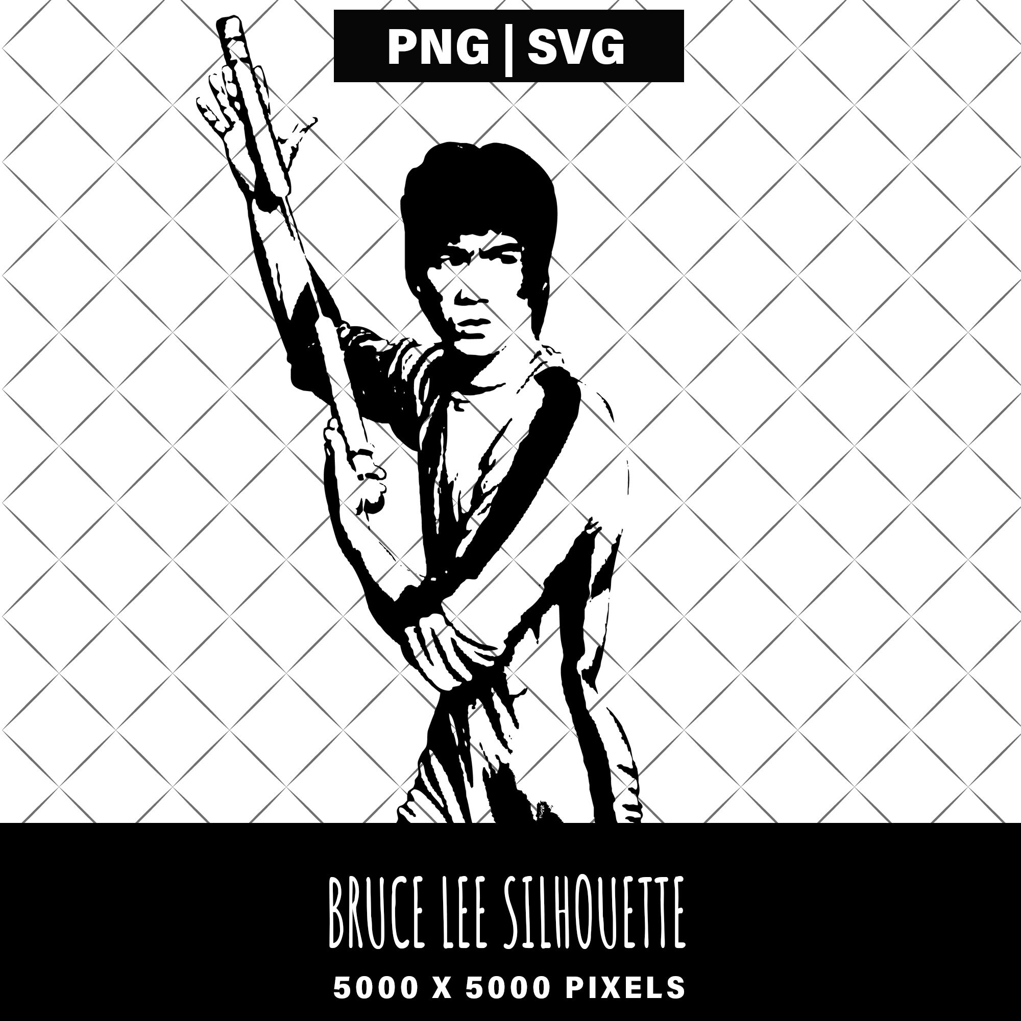 Bruce Lee Silhouette Vector