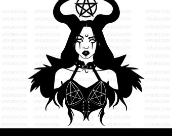 Demon Girl Svg File - Etsy
