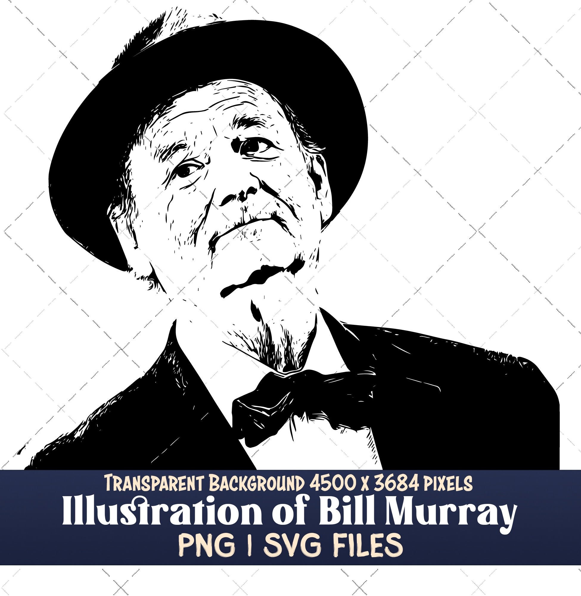 Bill Murray Stripes Stencil