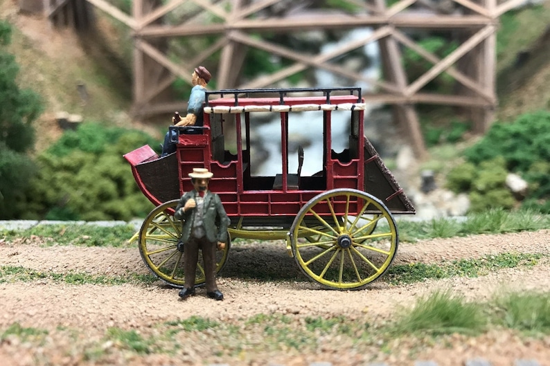 HO 1:87 Scale Mud Wagon Stagecoach 3 Seater Kit - Etsy